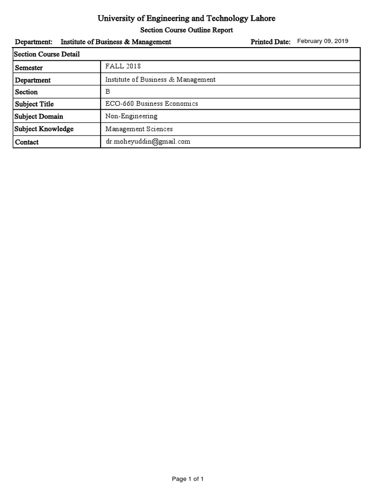 Section Course Outline | PDF