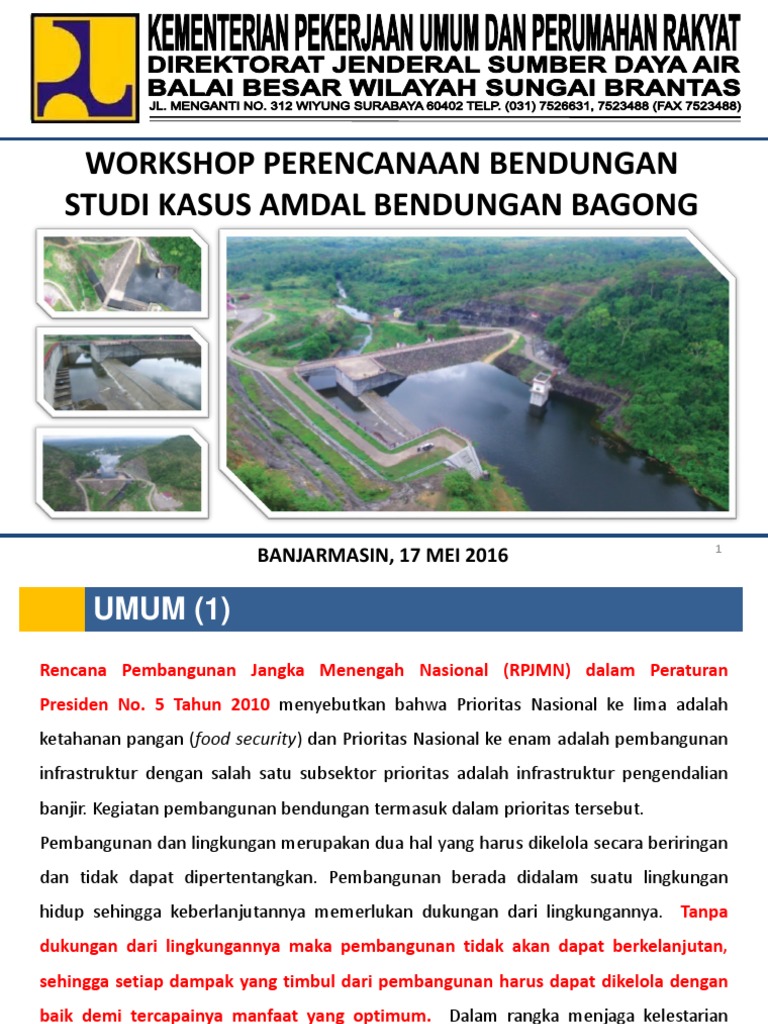 Workshop Perencanaan Bendungan Studi Kas | PDF