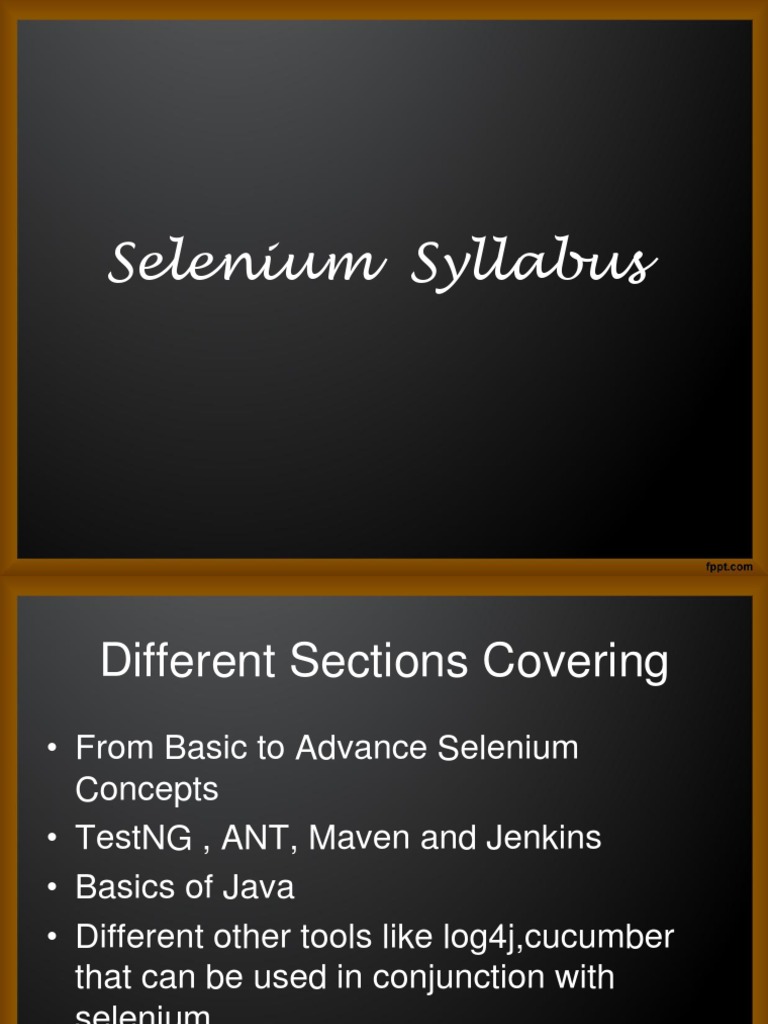 Selenium Course Content | PDF