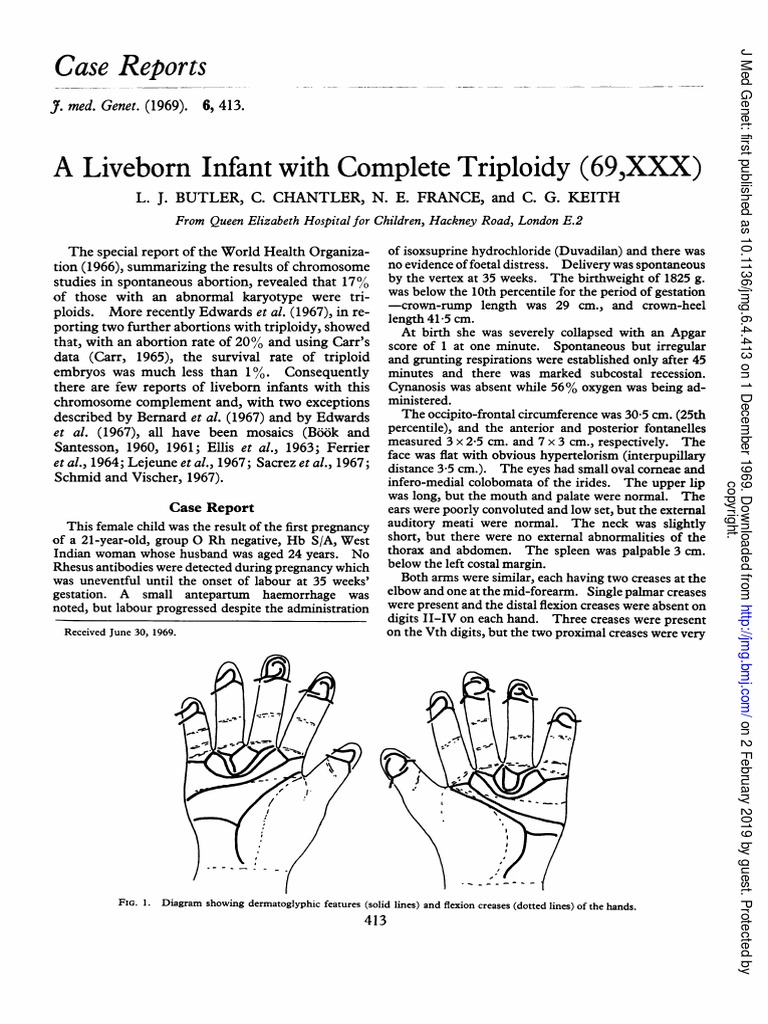 Complete Triploidy: Case Reports | PDF | Ploidy | Cytogenetics