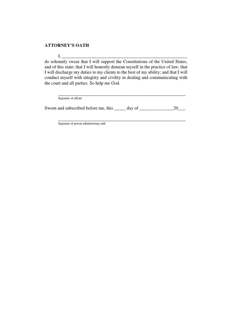 Attorney'S Oath: Signature of Affiant | PDF