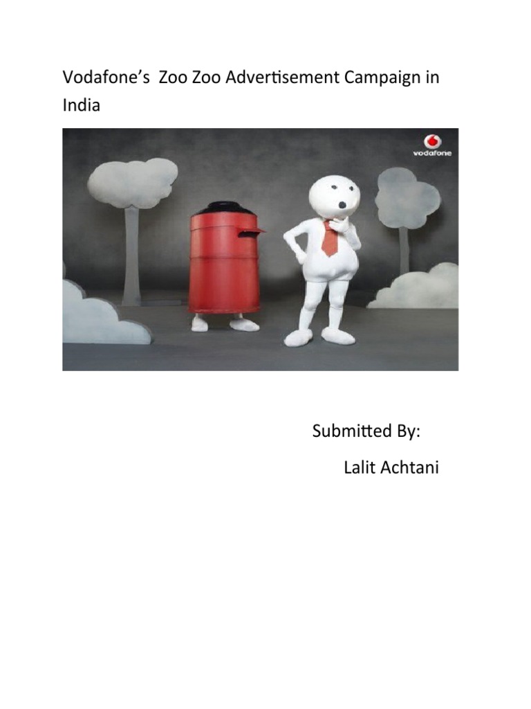 Vodafone's Zoo Zoo Advertisement Campaign in India | PDF | Marketing ...