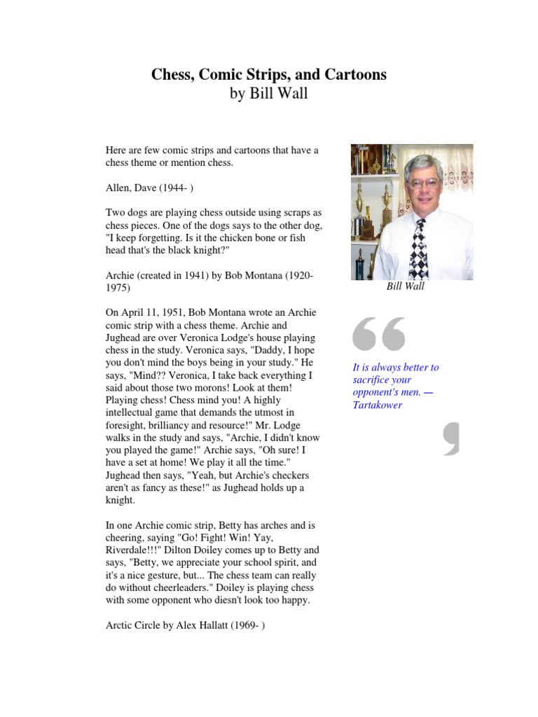 Chess, Comic Strips, and Cartoons: by Bill Wall | PDF | Chess | Games ...