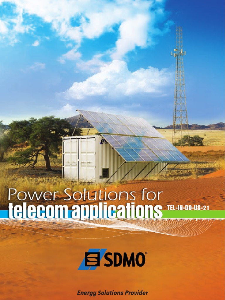 Sdmo Telecoms Generator Solutions | PDF | Electric Power | Solar Power