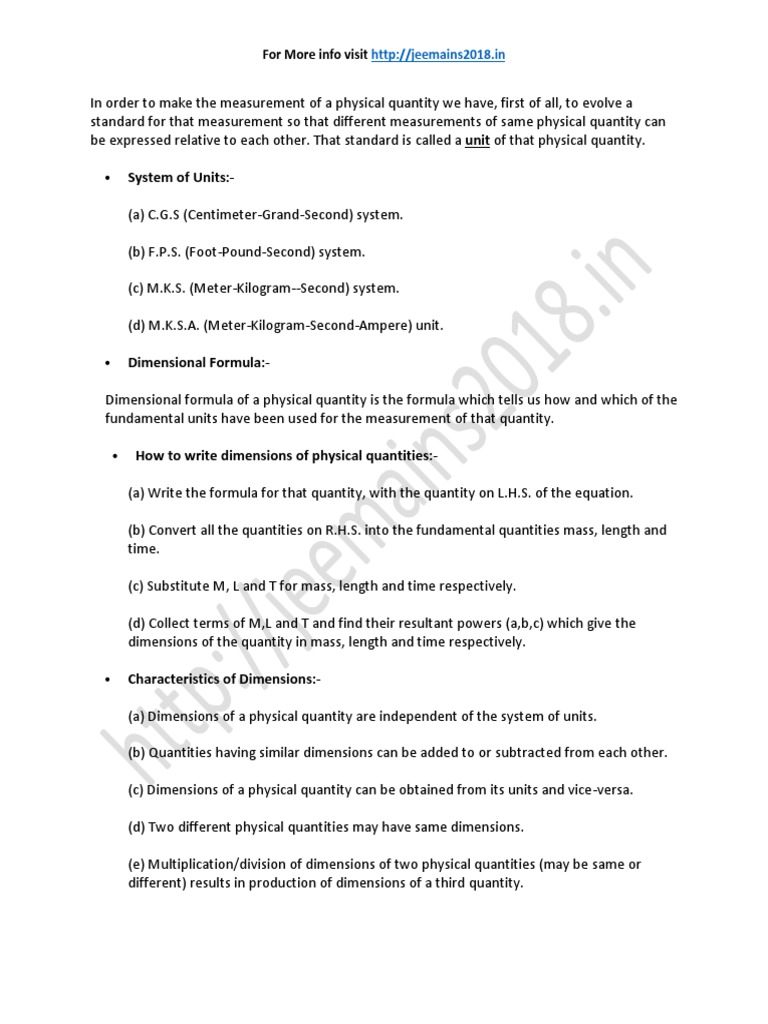 System Of Units For More Info Visit Pdf Kilogram Volt