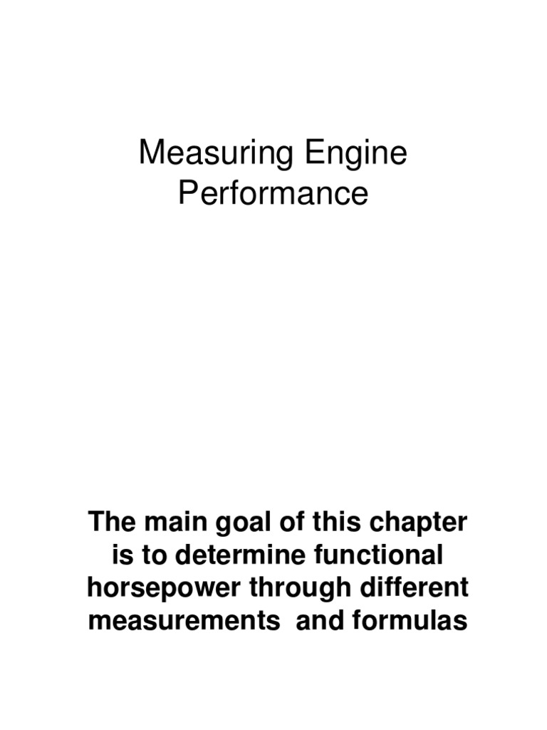 Chapter 6 Measuring Engine Performance | PDF | Horsepower | Internal ...