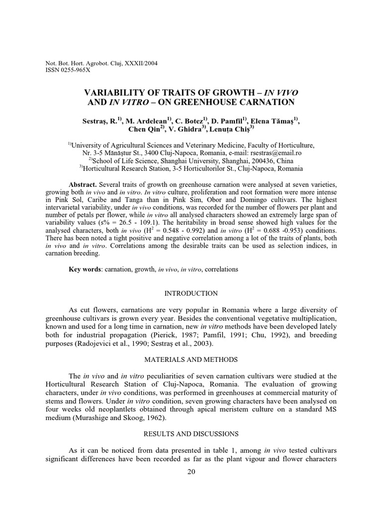 Carnation | PDF | Flowers | Plant Breeding