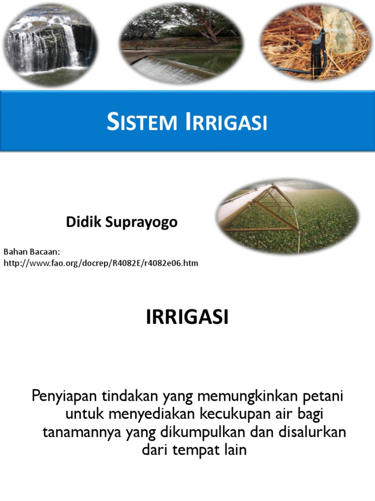 ID 10 Sistem Irrigasi | PDF | Irrigation | Water And Politics