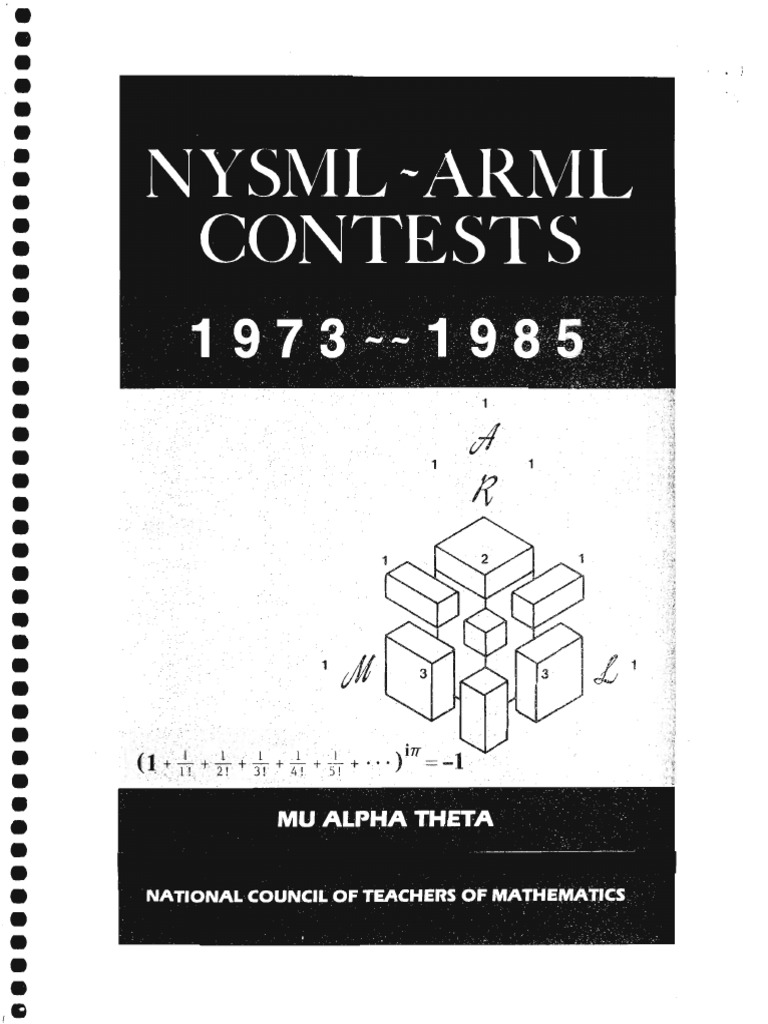 Harry D. Ruderman - NYSML-ARML Contests 1973-1985 (1987) | PDF