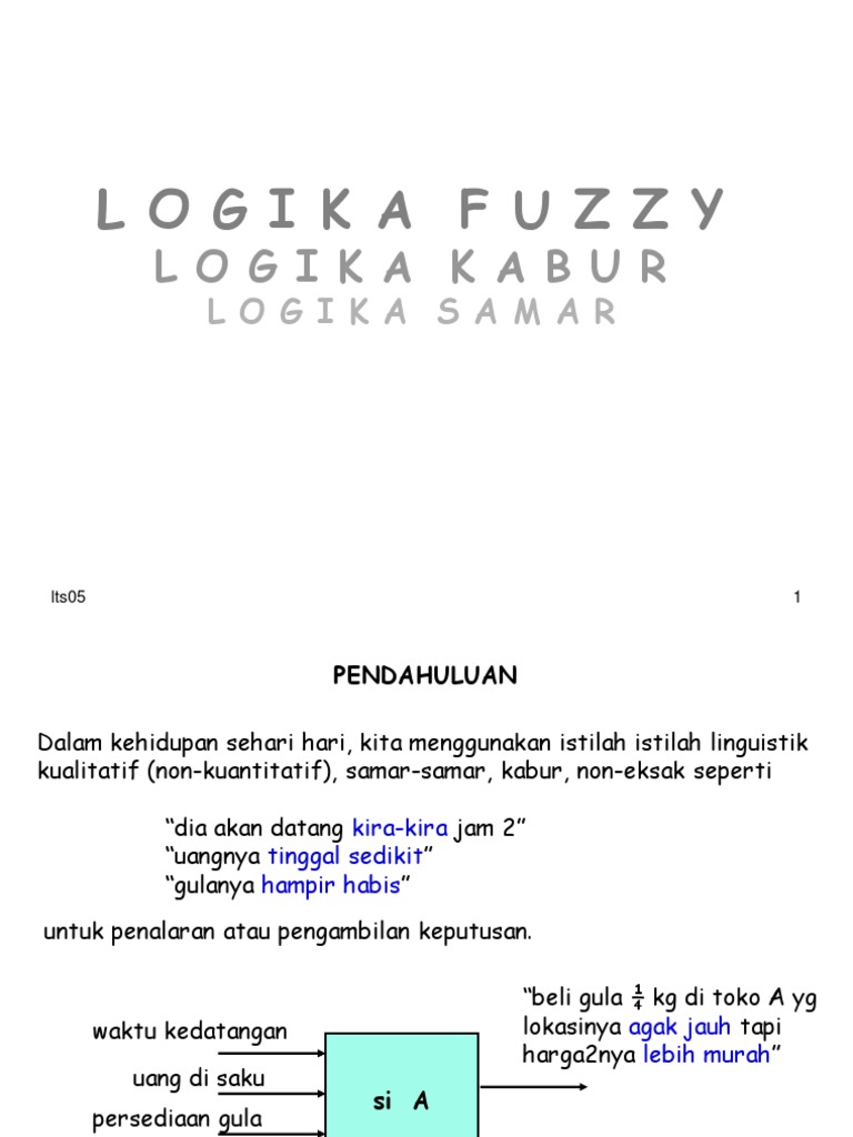 Logika Fuzzy: Konsep dan Aplikasi | PDF
