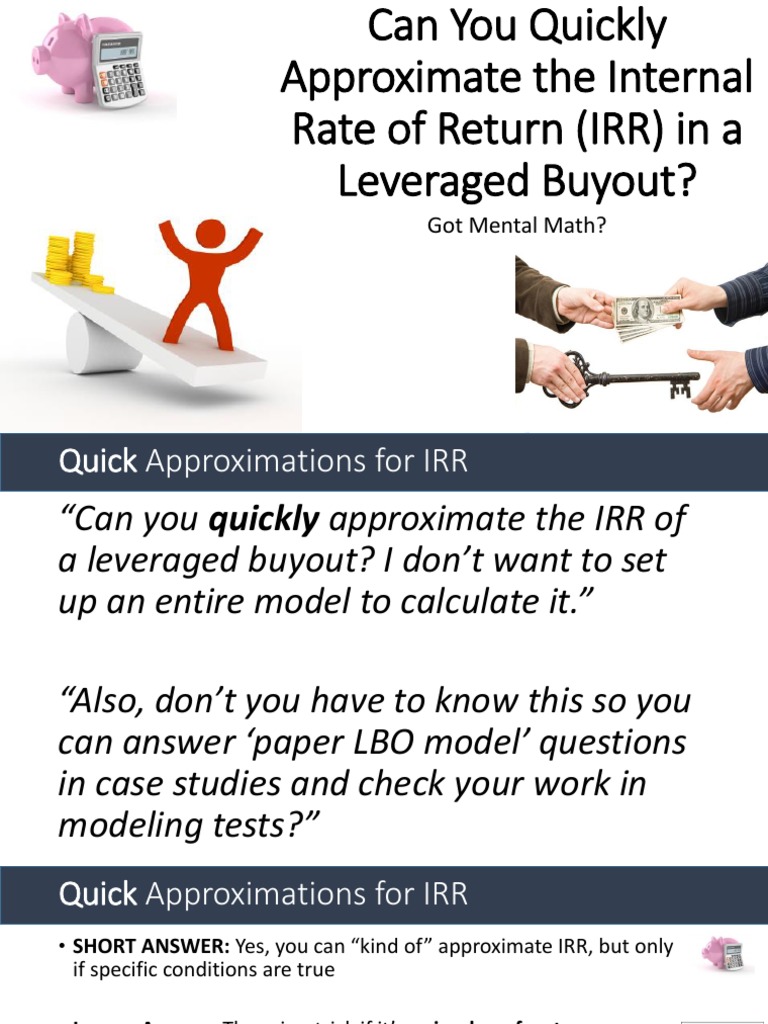 109 12 Quick IRR Calculation Slides | Download Free PDF | Internal Rate ...