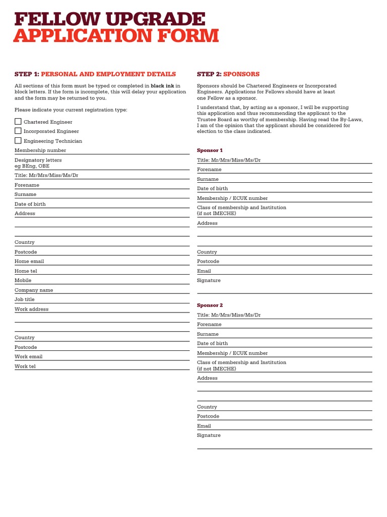 Fellow Application Form - SFLB | PDF | Engineer | European Economic Area
