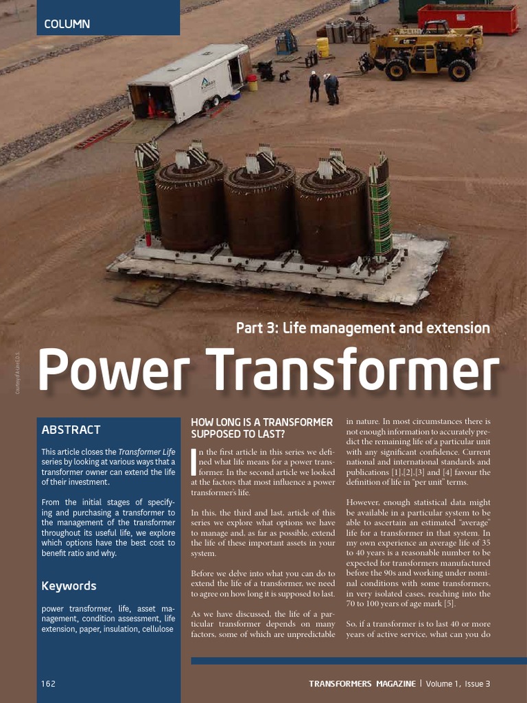 Power Transformer Life: Part 3: Life Management and Extension | PDF ...