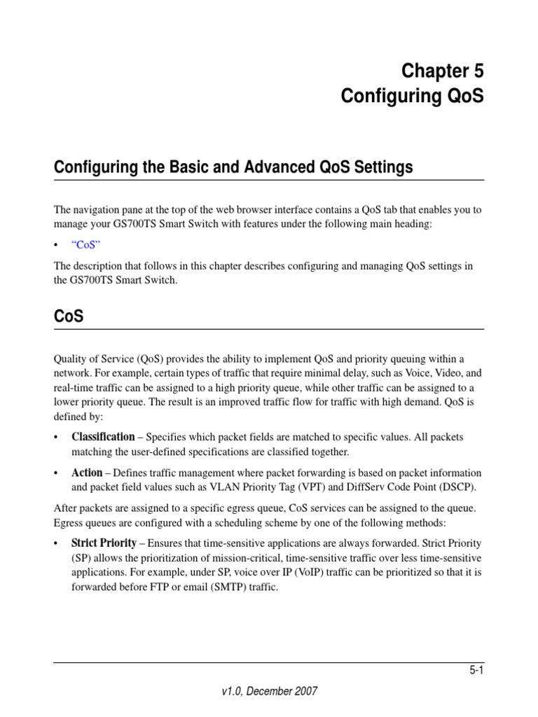 Configuring The Basic and Advanced Qos Settings | PDF | Quality Of ...