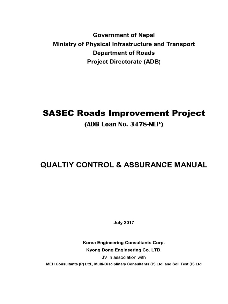 SASEC Quality Control & Assurance Manual | PDF | Quality Assurance ...