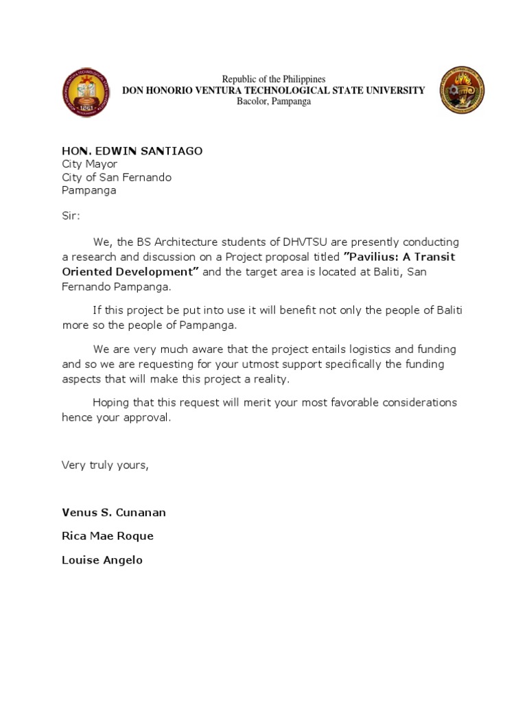 Request Letter Mayor | PDF