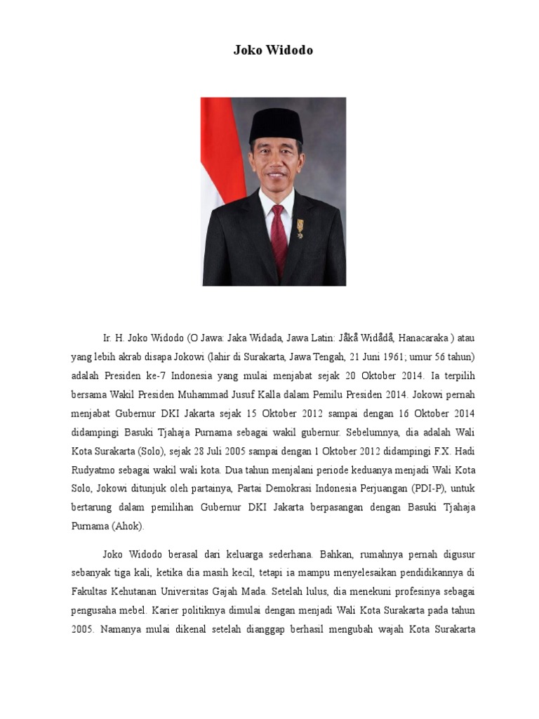 Biografi Joko Widodo | PDF