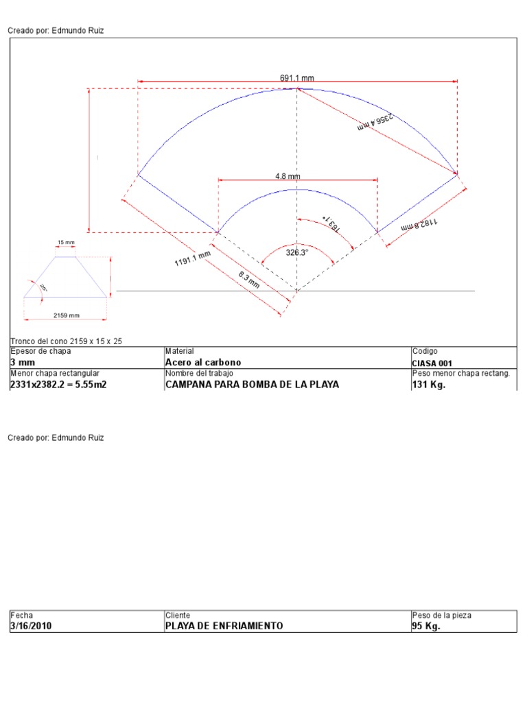 Cono Truncado | PDF | Rieles | Materiales de construcción