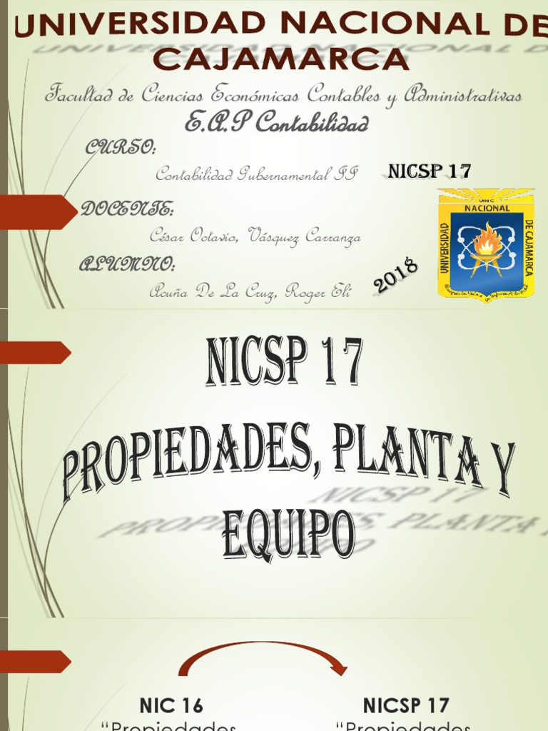 Nicsp 17 - Propiedades, Planta y Equipo | PDF | Depreciación | Devengo