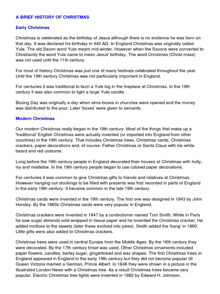 A Brief History of Christmas | PDF | Santa Claus | Christmas