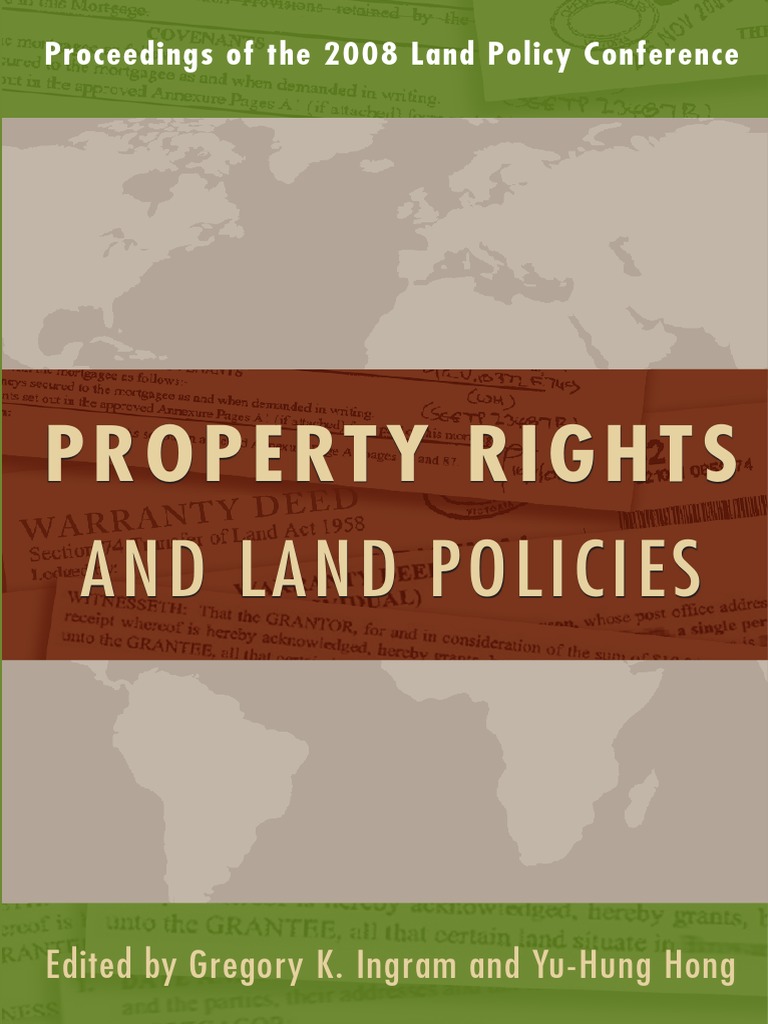 Property Rights and Land Policies | PDF | Credit | Finance & Money ...