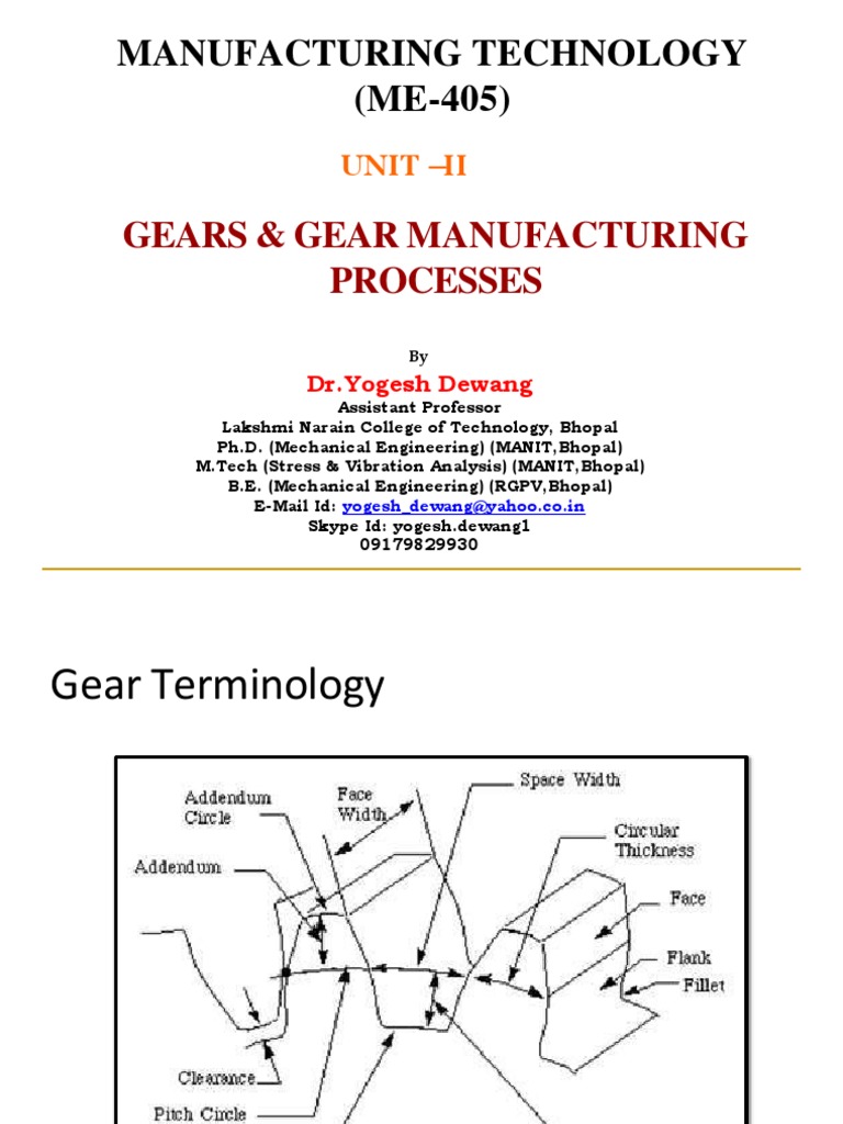 Gears & Gear Manufacturing Processes-2 | PDF | Gear | Grinding ...
