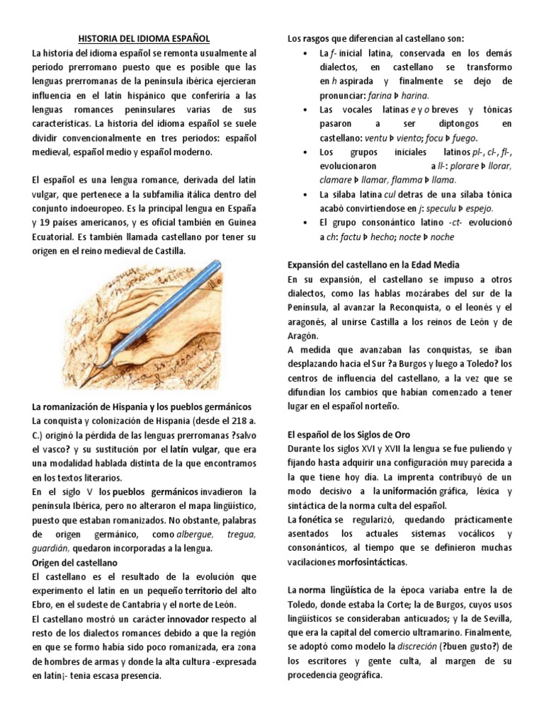 Historia Del Idioma Español | PDF | Lengua española | latín
