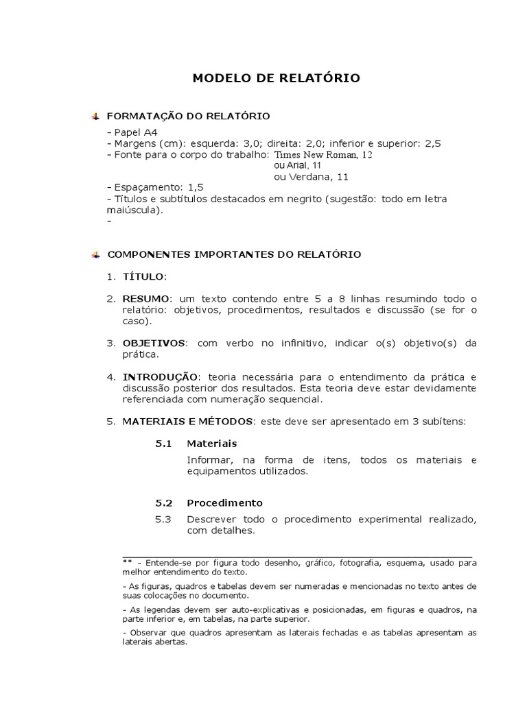 Modelo de Relatório: Estrutura e Componentes Essenciais | PDF
