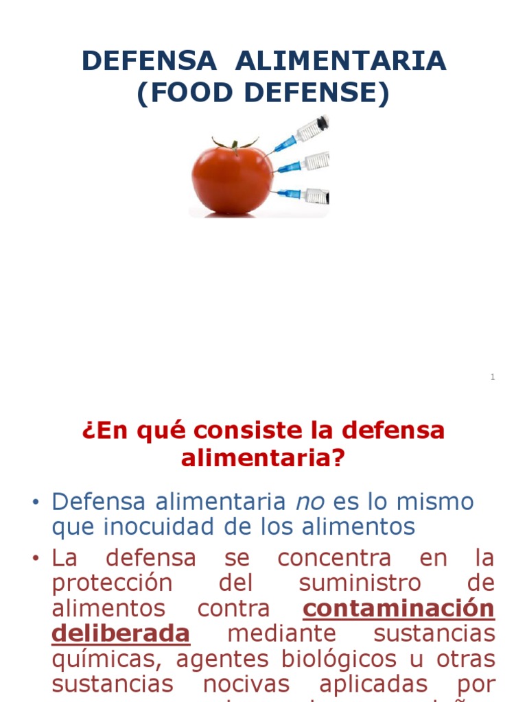 Defensa Alimentaria | Análisis de Riesgo y Puntos Críticos de Control ...