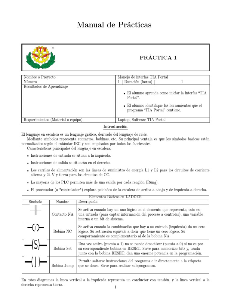 Practicas PLC | PDF | Controlador lógico programable | Programa de ...
