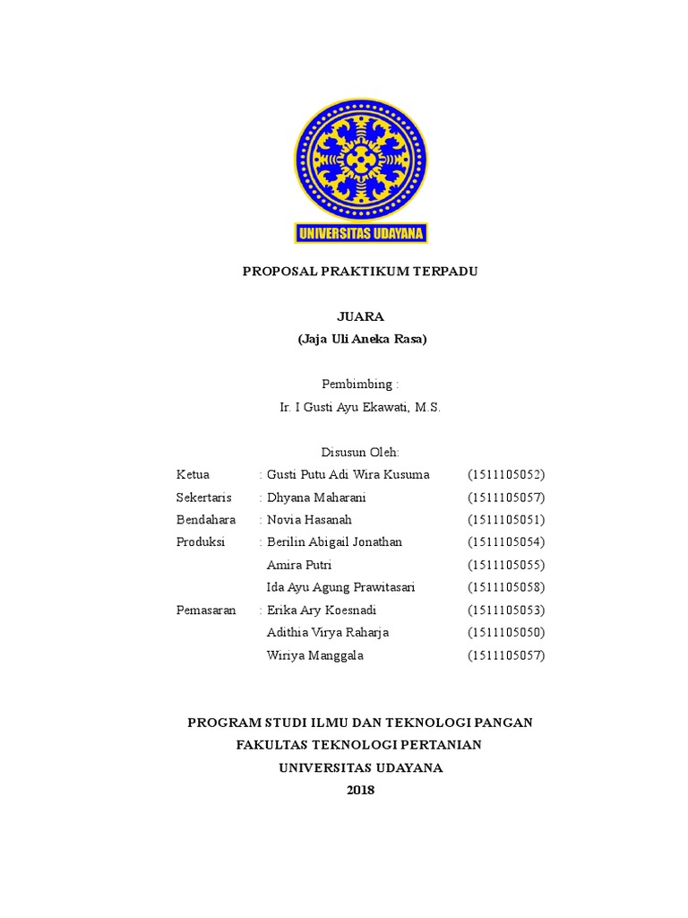 Proposal Jaja Uli Aneka Rasa | PDF | Karier & Perkembangan