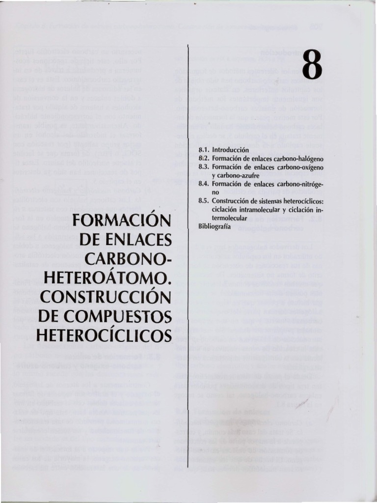 Capítulo 8 Formación de Enlaces Carbono Heteroátomo. Construcción de ...