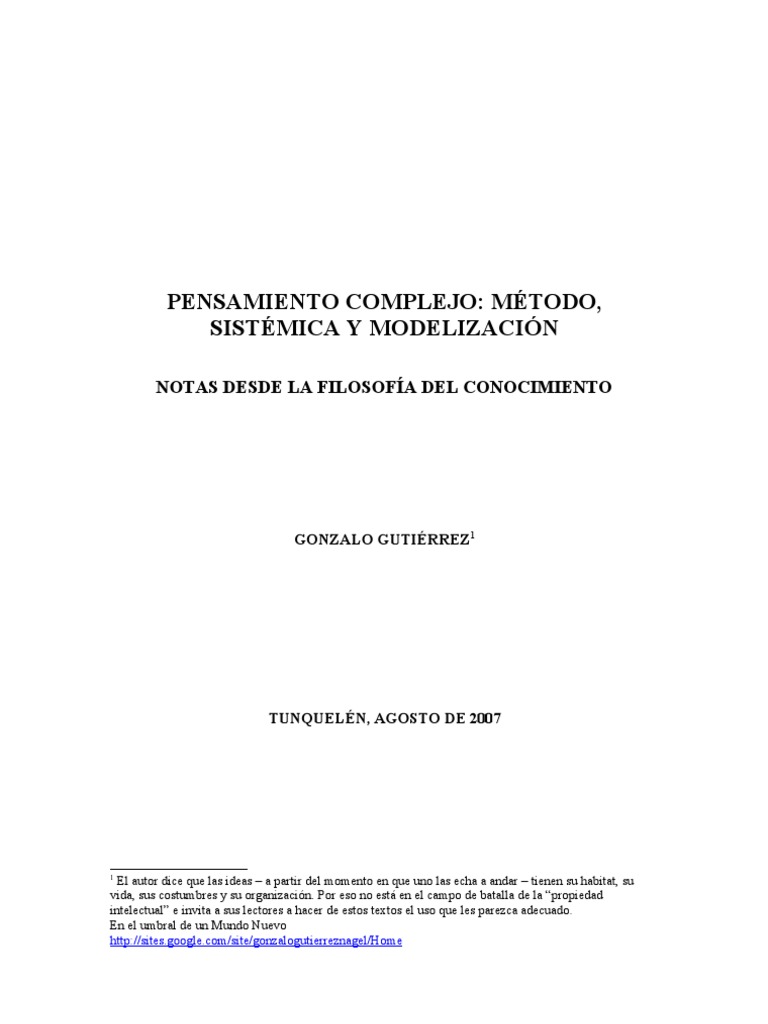 Pensamiento Complejo | PDF | Complejidad | Olas