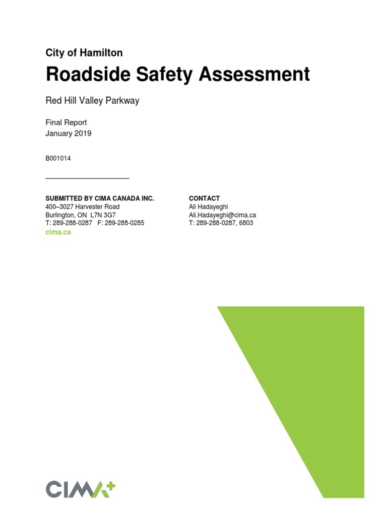 Red Hill Valley Parkway Safety Report | PDF | Traffic Collision | Speed ...