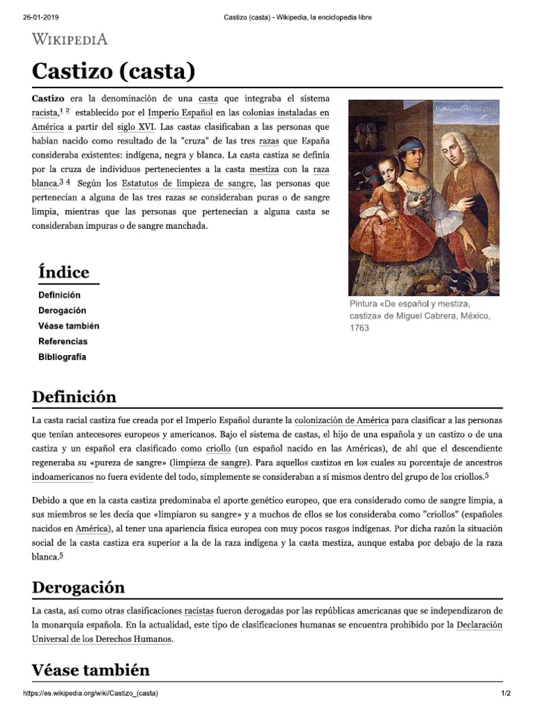 Castizo (Casta) | PDF