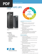 Eaton UPS 93T 15-80kW Technical Specification (Standard Model) | PDF | Alternating Current ...