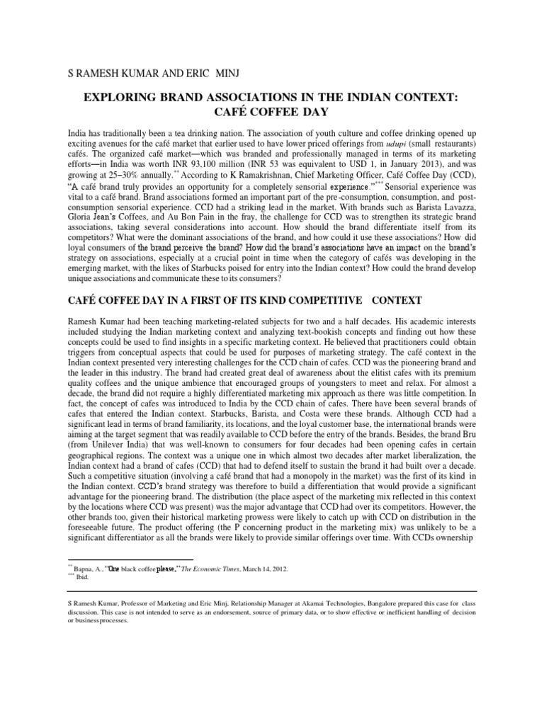 CCD Case | PDF | Coffeehouse | Brand