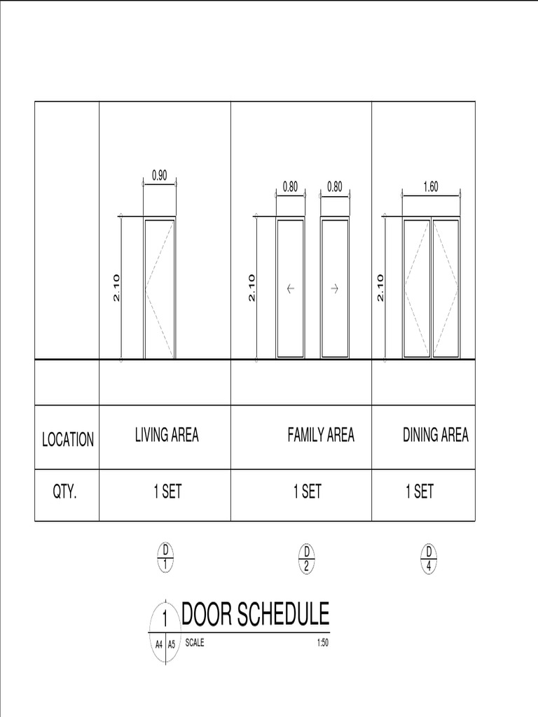 Door Schedule: Location Living Area Family Area Dining Area | PDF