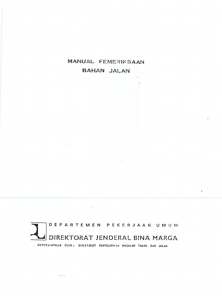 Manual Pemeriksaan Bahan - DPMJ 1976 PDF | PDF