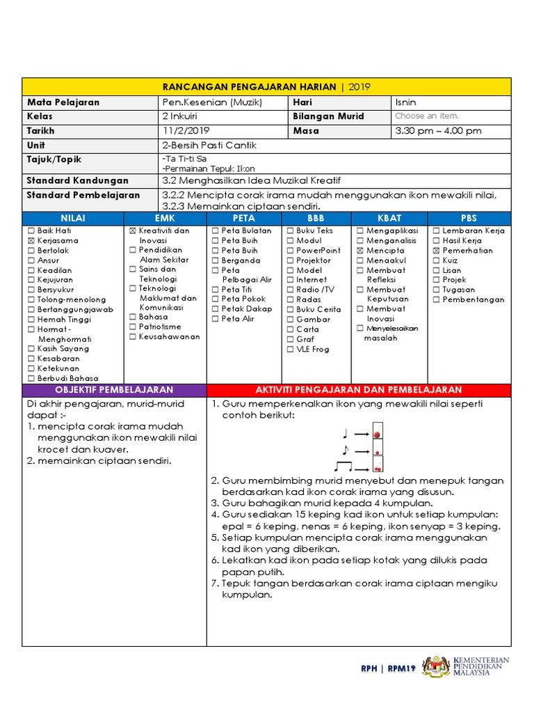 Contoh Tapak Pak21 Rph2 | PDF
