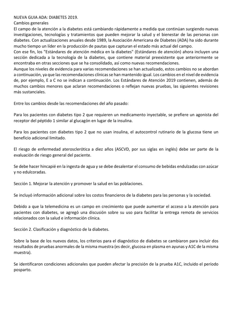 Nueva Guia Ada 2019 | PDF | Diabetes mellitus | Vacunas