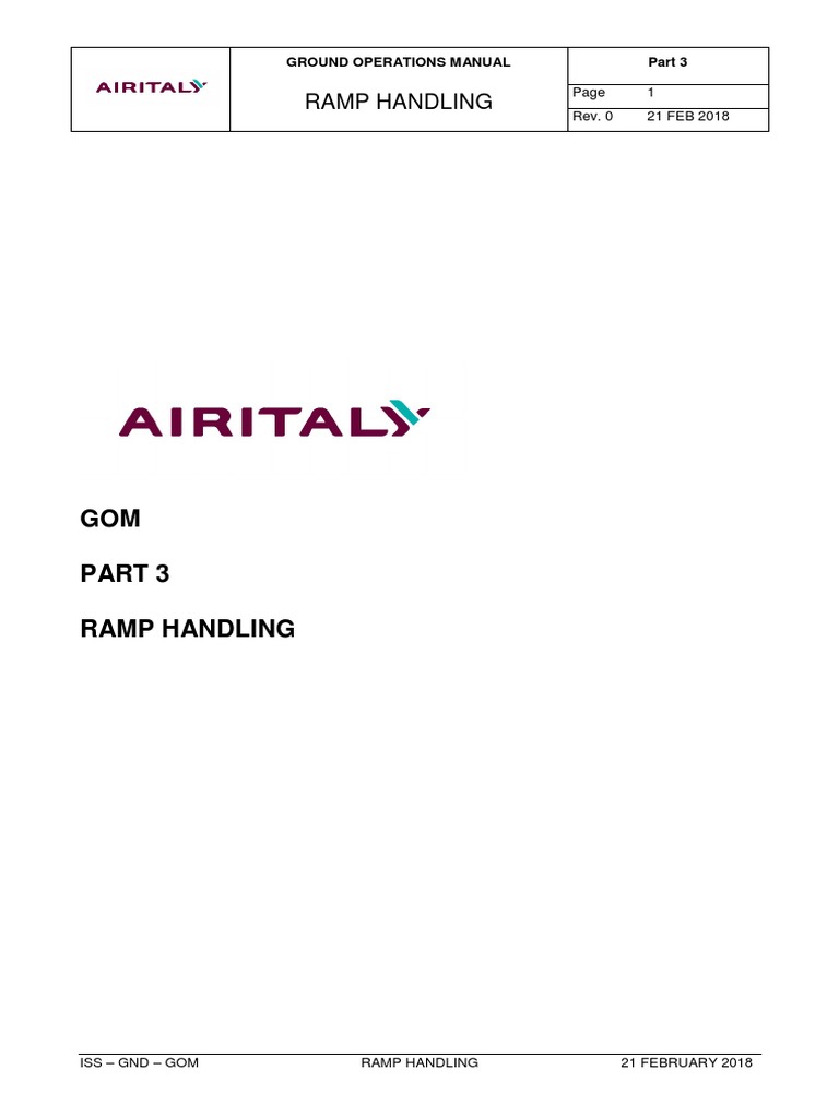 Ramp Handling | PDF | Aviation | Transport