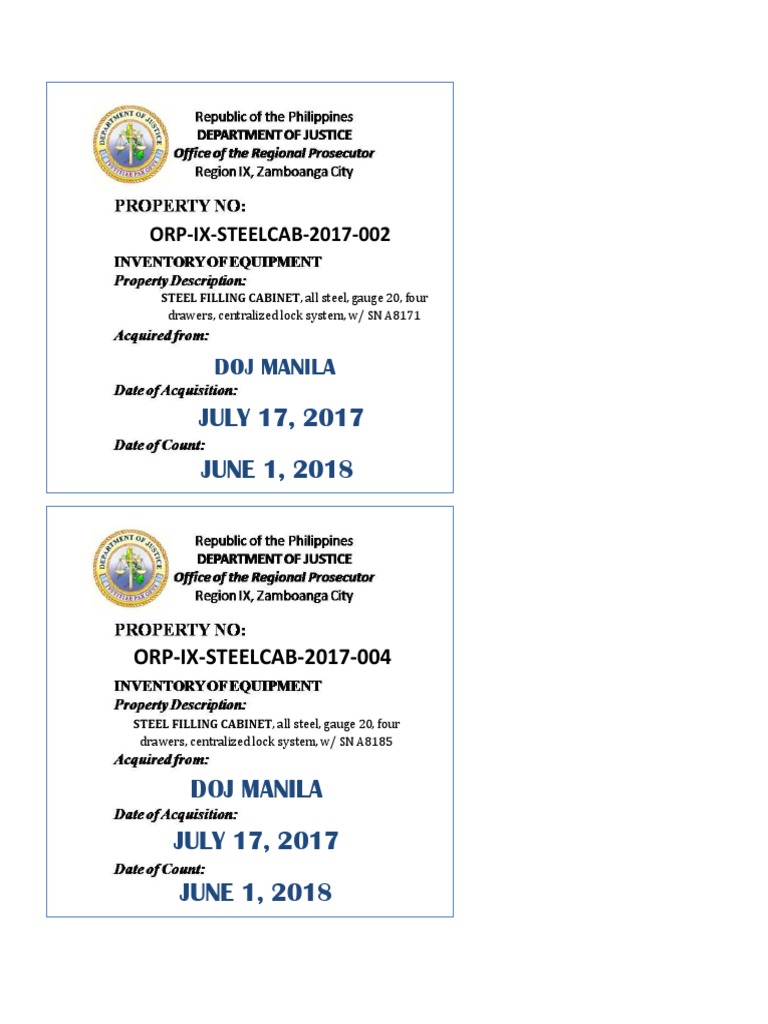 Inventory Sticker | PDF