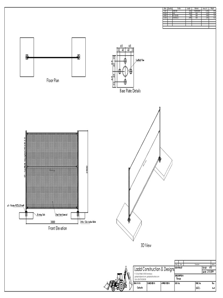Floor Plan Base Plate Details: Ladd Construction & Designs | PDF ...
