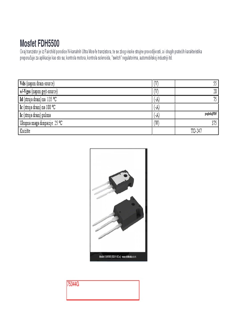 Mosfet FDH5500 | PDF | Field Effect Transistor | Counterfeit