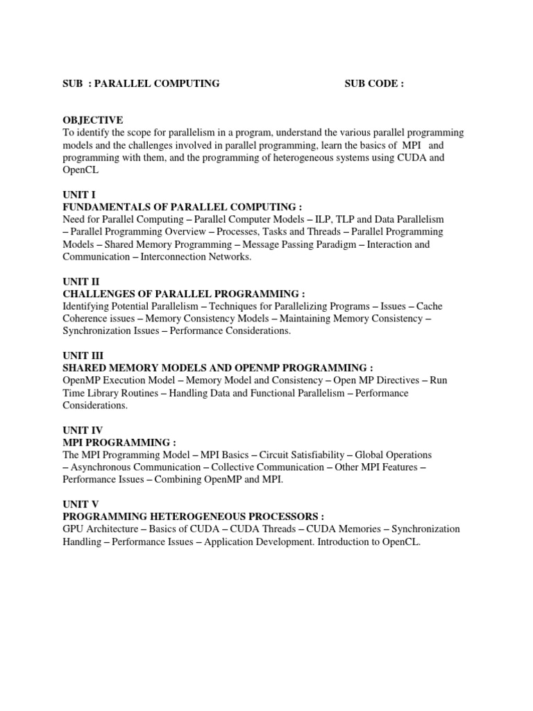 Parallel Download Free Pdf Parallel Computing Message Passing Interface