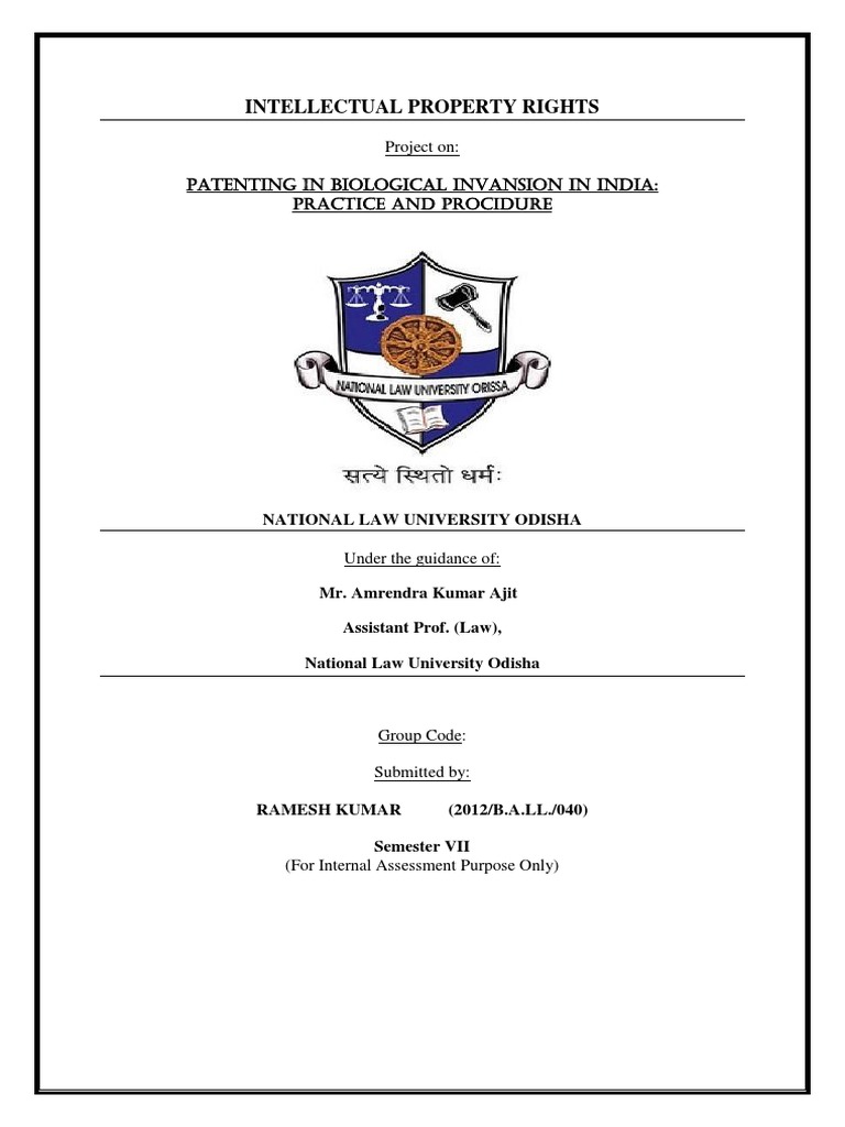 Ipr Project | PDF | Patent | Biotechnology