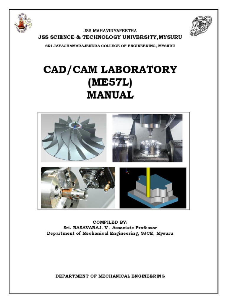 CAD CAM Laboratory Manual | PDF | Computer Aided Design | Numerical Control