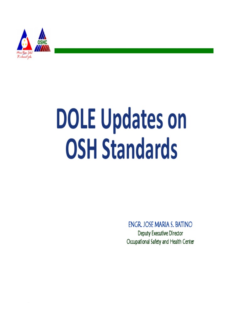 DOLE Updates On OSH - ASPPI - 0 PDF | PDF | Occupational Safety And ...