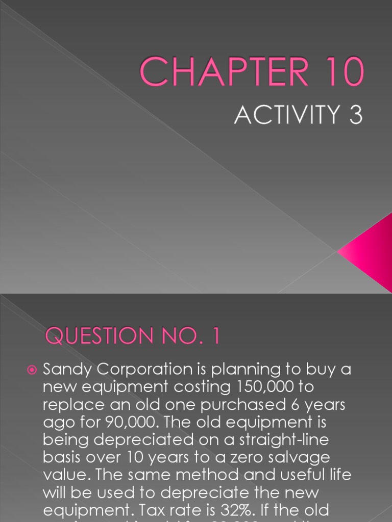 Equipment Replacement Investment Analysis | PDF | Depreciation | Money